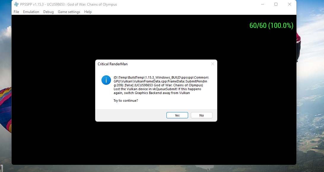 Vulkan lost · Issue #17528 · hrydgard/ppsspp · GitHub