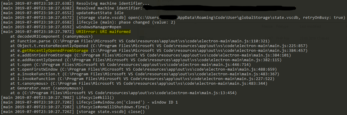 Getrecentlyopened Throws Exception · Issue 77327 · Microsoftvscode · Github