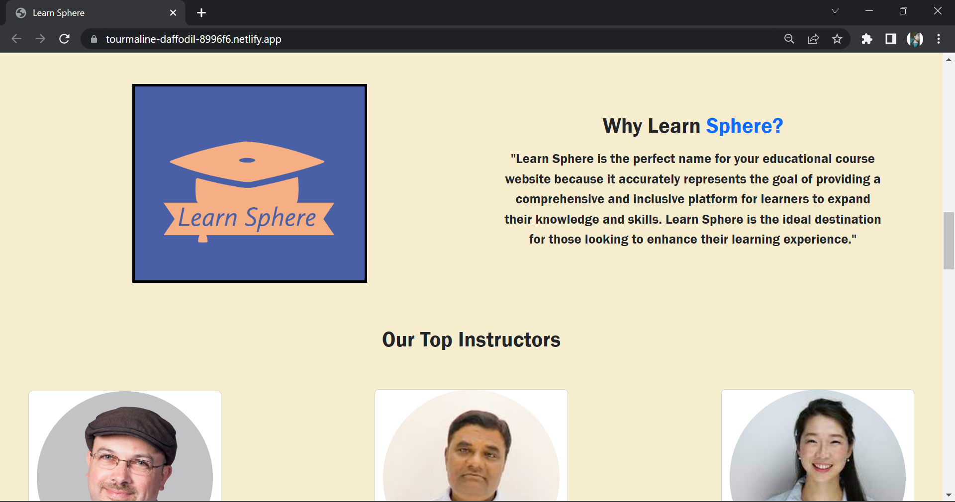 GitHub - yawwsh/Learn-Sphere: An online platform created using HTML,CSS and Bootstrap for ...