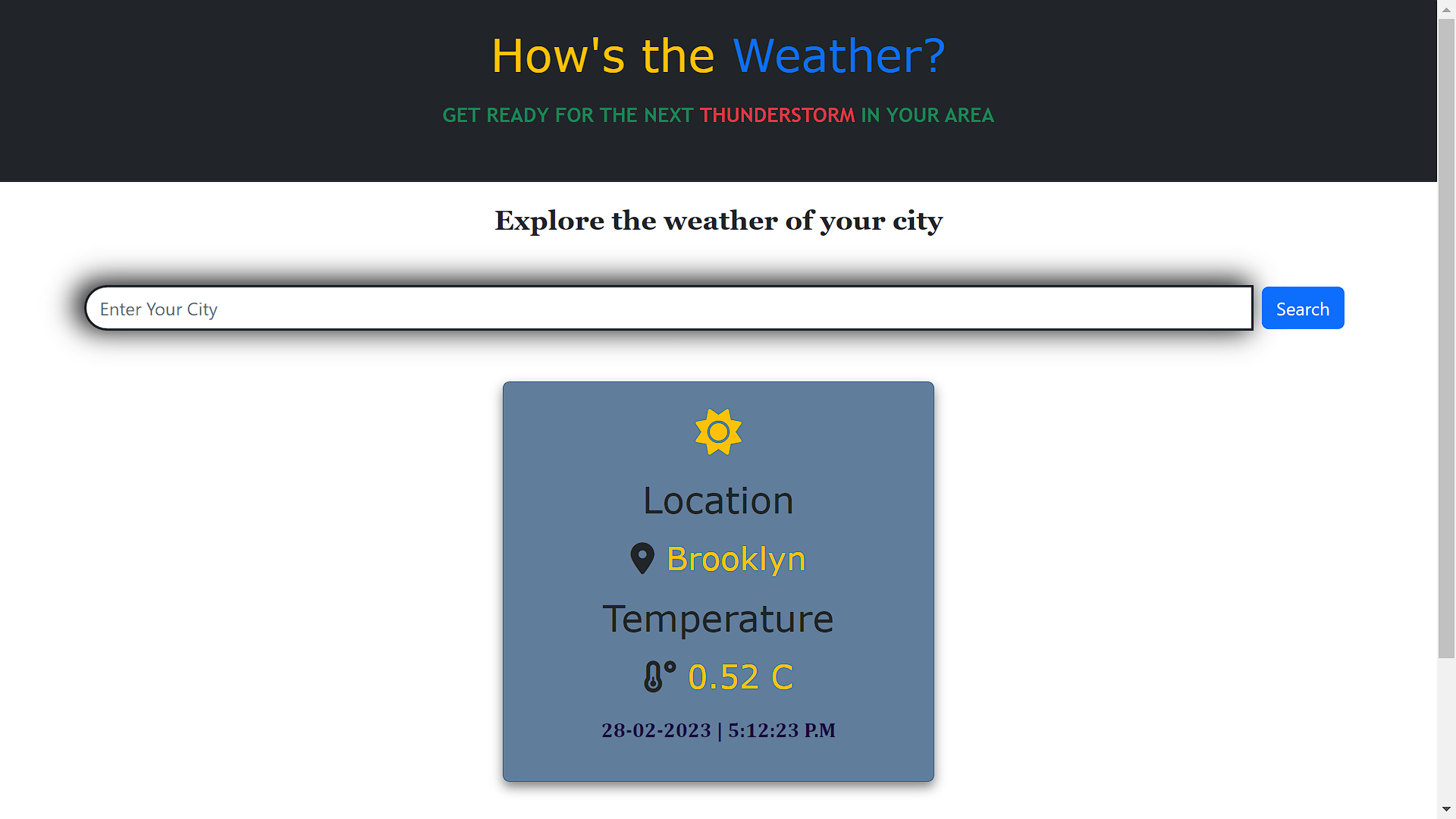 GitHub - yawwsh/WeatherWebApp: A simple to use weather forecast web app made with api fetching ...