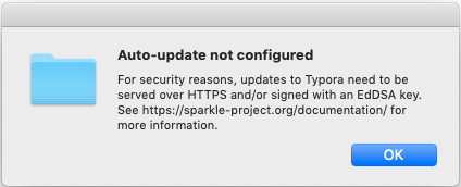 Auto-update not configured · Issue #4955 · typora/typora-issues · GitHub