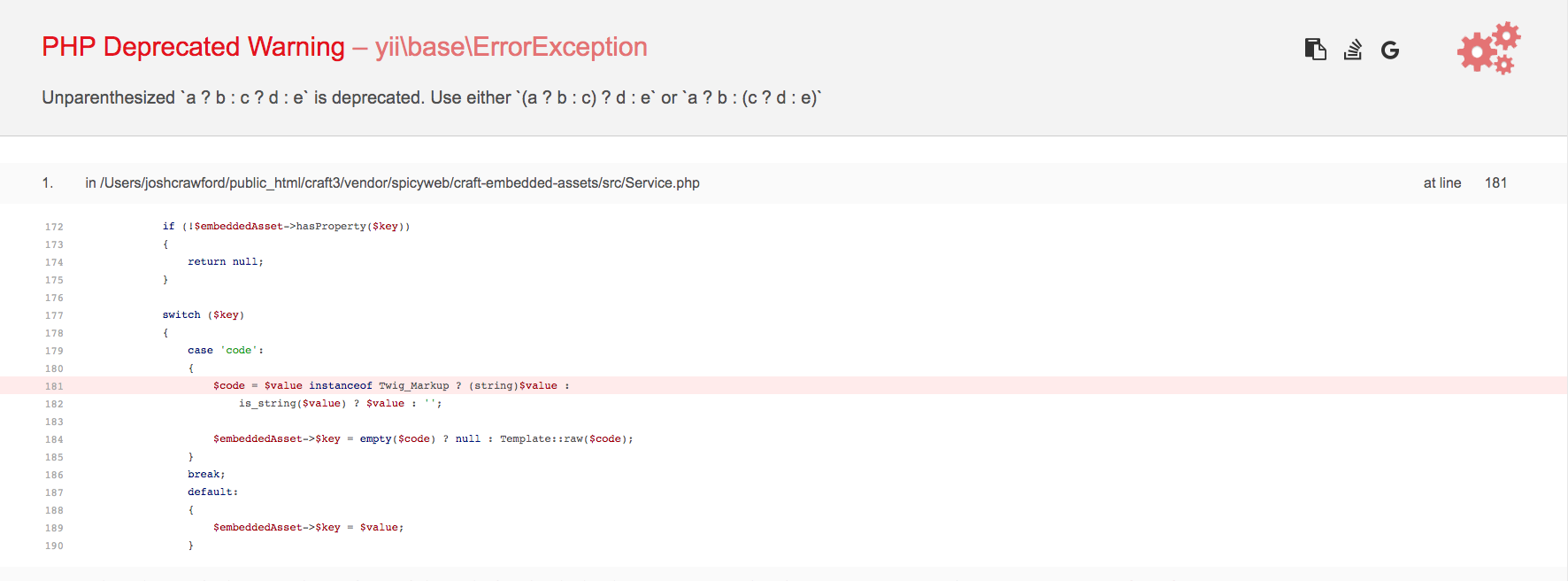 Fix PHP 7.4 deprecation · Issue #127 · spicywebau/craft-embedded-assets · GitHub