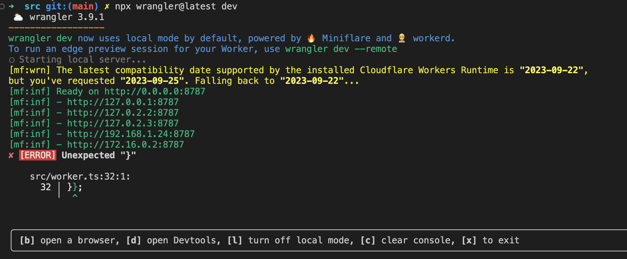 🐛 Bug Report — Pages Functions - workerd crashes on syntax errors · Issue #4031 · cloudflare ...