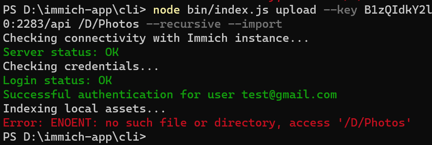 I have an issue with Immich upload of existing library on windows docker · immich-app immich ...
