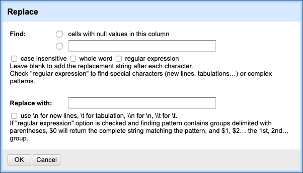 Have an easier way for null replacement in cells · Issue #2157 · OpenRefine/OpenRefine · GitHub