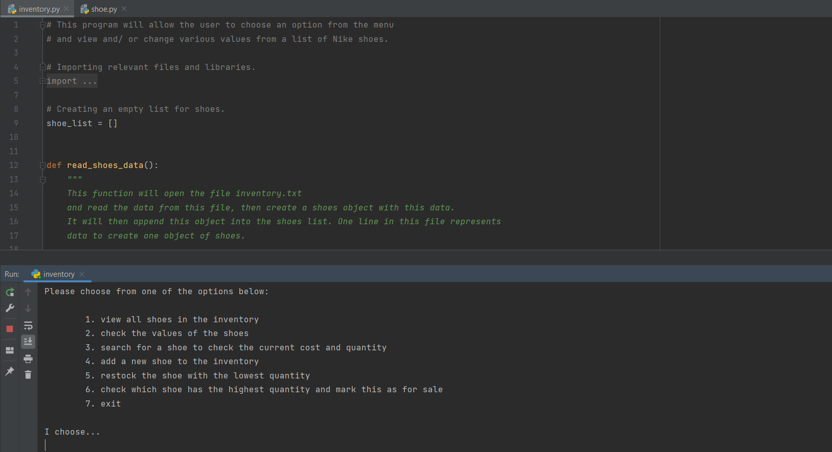 GitHub - yjk16/finalCapstone: An OOP based system to add to, search for ...