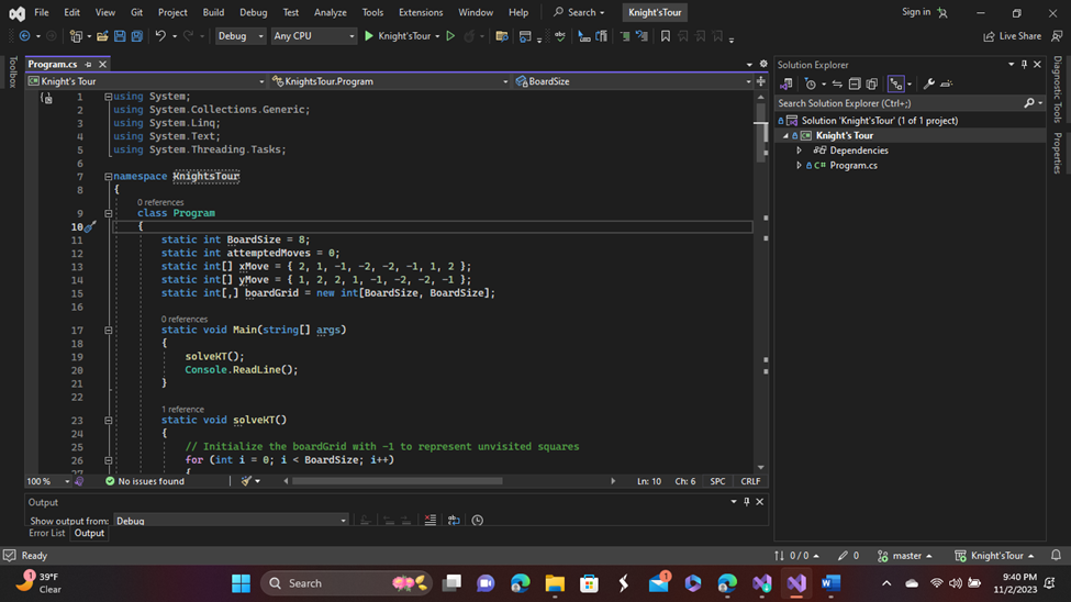 GitHub - Kdeshun/Example-4-Knight-s-Tour