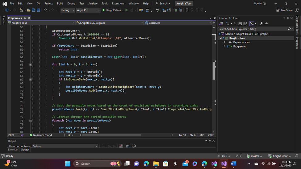 GitHub - Kdeshun/Example-4-Knight-s-Tour