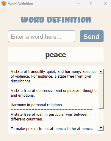 GitHub - rivka-levit/english-dictionary-gui: English to English ...