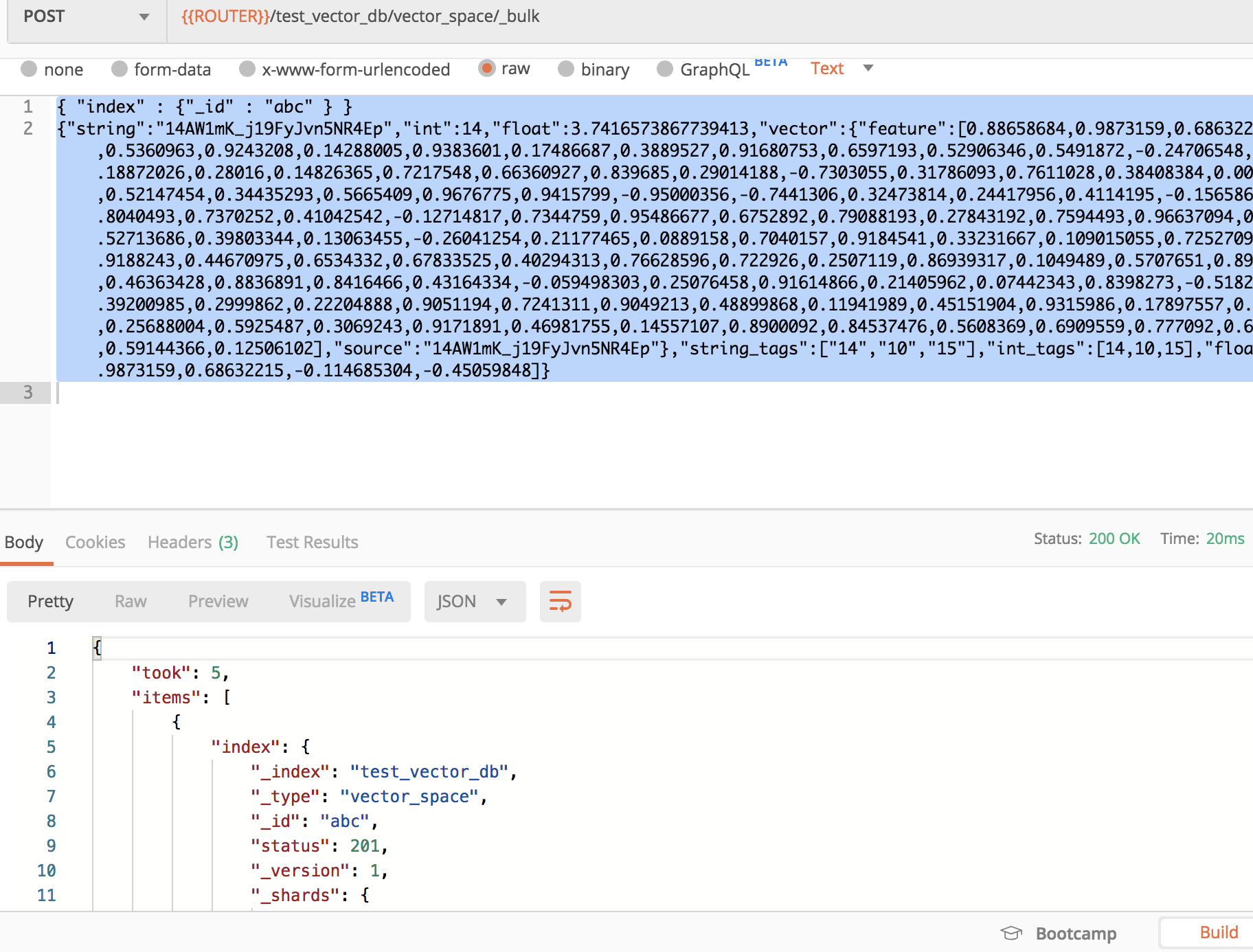 bulk insert api does not work · Issue #72 · vearch/vearch · GitHub