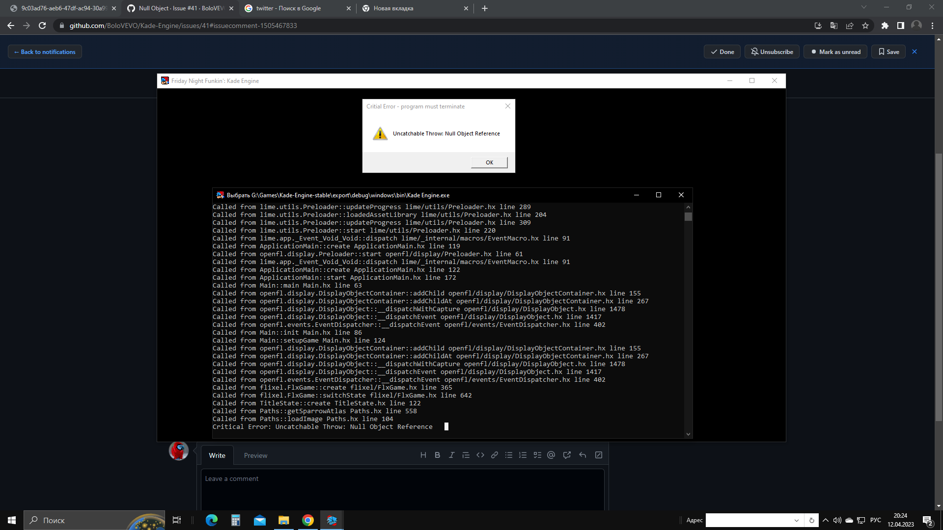 Null Object · Issue #41 · BoloVEVO/Kade-Engine · GitHub