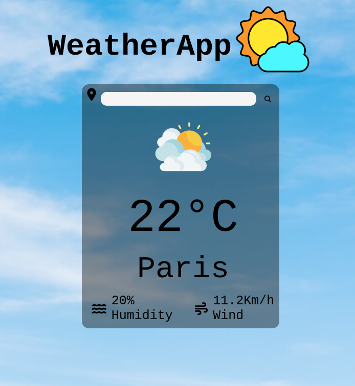 Github Kolosnjaj33 Weatherapp Real Time Weather Application With Temperature Humidity And
