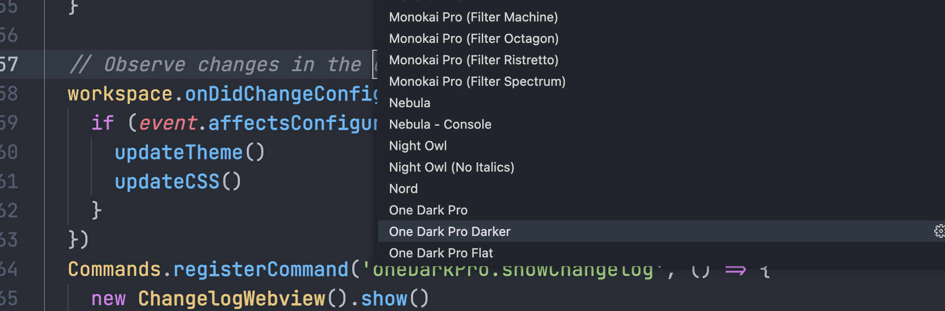 关于 one dark pro darker 的斜体注释 · Issue #714 · Binaryify/OneDark-Pro · GitHub