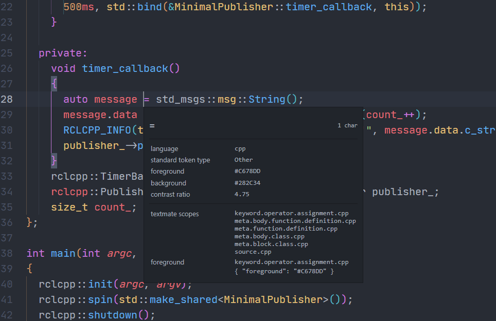 two different colors for the equal sign. · Issue #791 · Binaryify/OneDark-Pro · GitHub