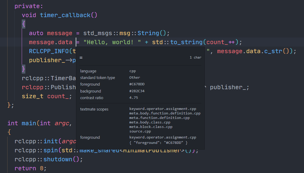 two different colors for the equal sign. · Issue #791 · Binaryify/OneDark-Pro · GitHub