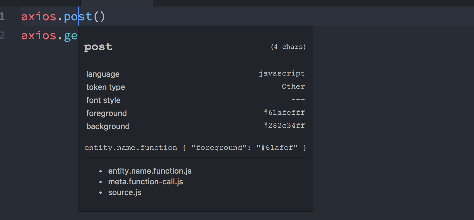 `.get` `.post` colors are different · Issue #220 · Binaryify/OneDark-Pro · GitHub