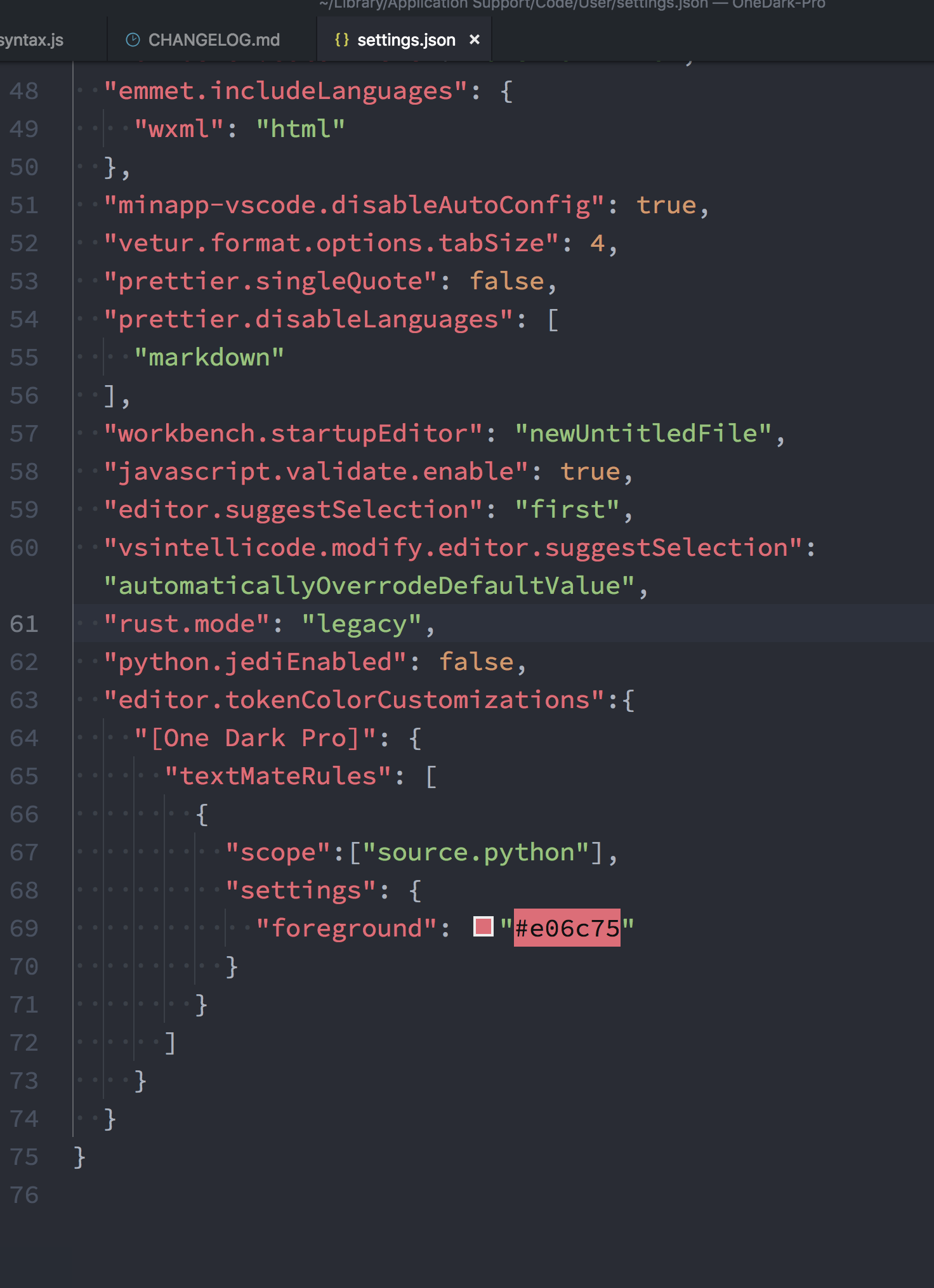 FR: Add hilight for Python global variables · Issue #281 · Binaryify/OneDark-Pro · GitHub