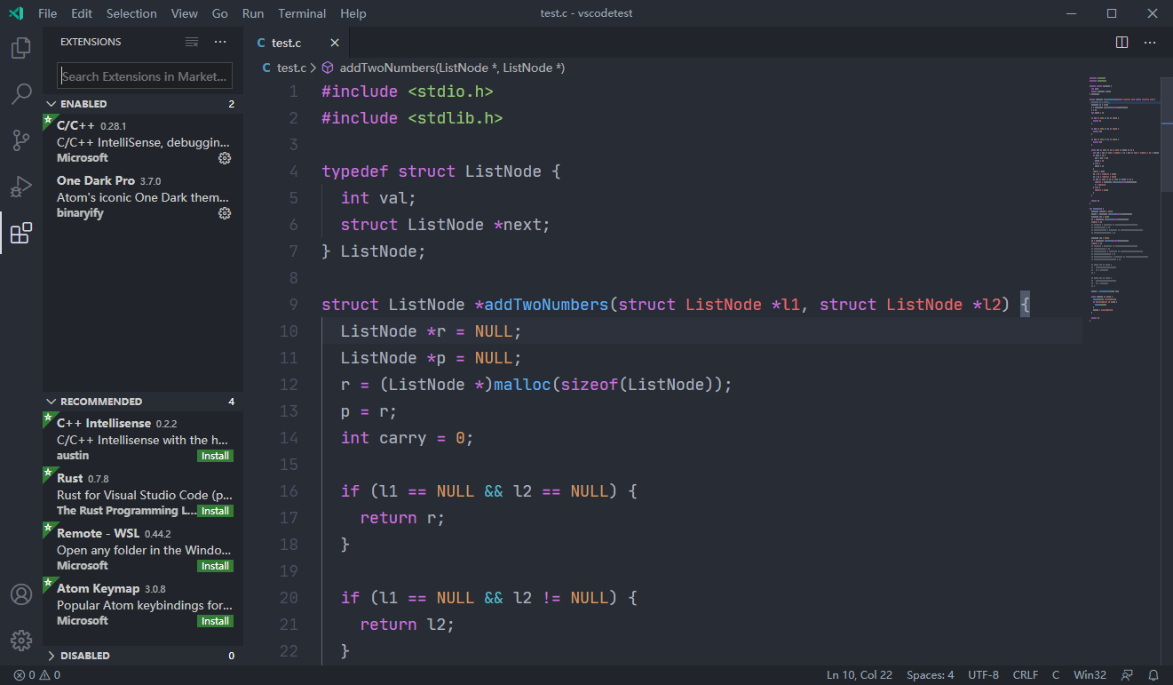 C Highlighting seems incorrect · Issue #395 · Binaryify/OneDark-Pro · GitHub