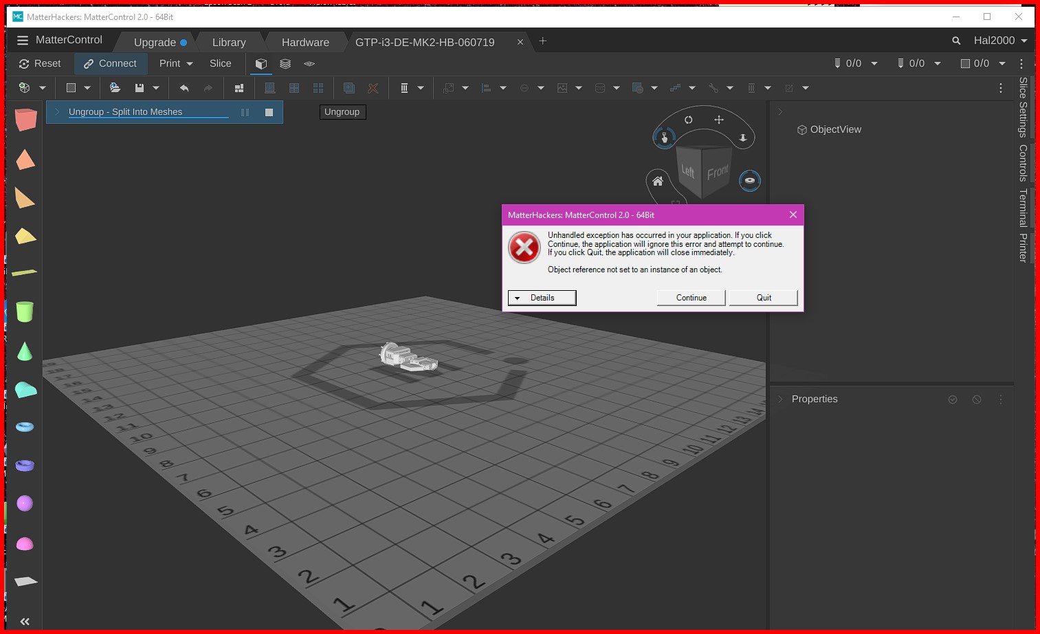 Newest Version MatterControl Crashing · Issue #5085 · MatterHackers/MatterControl · GitHub