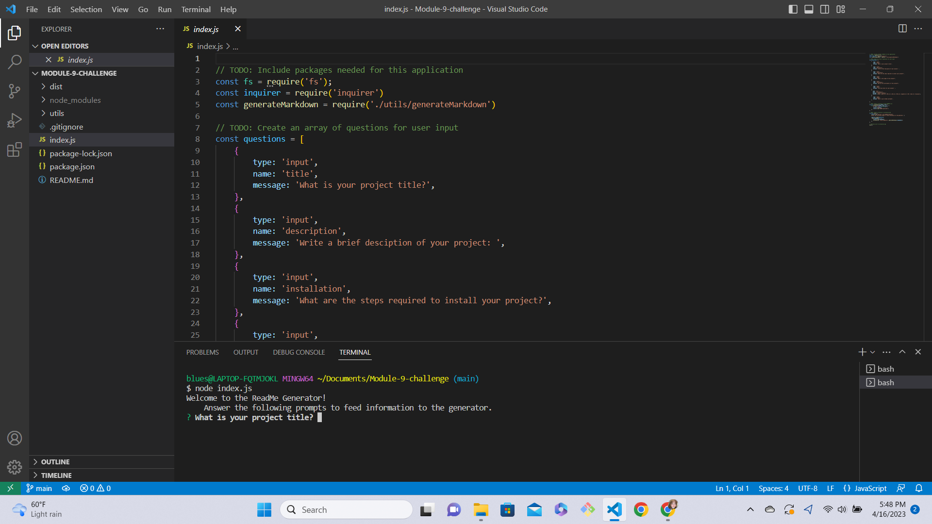 GitHub - MaryVDa/README-generator: module-9-challenge assignment