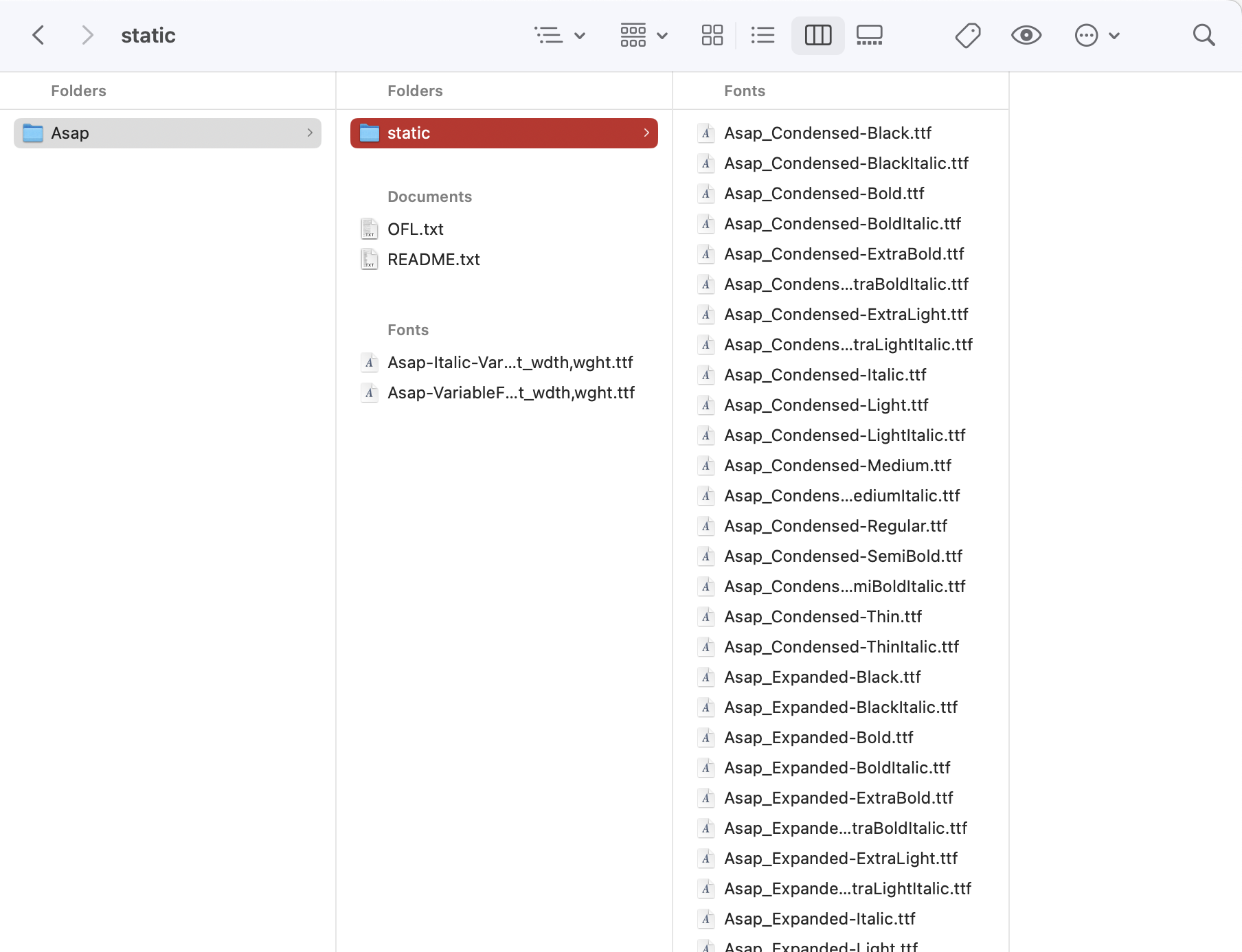 ASAP font - add different font widths presets to the variable ttf files · Issue #6828 · google ...