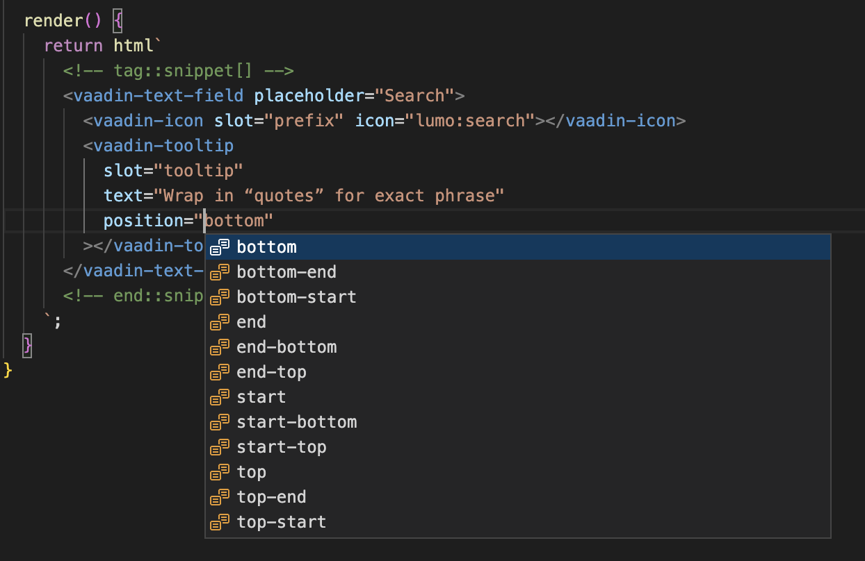 Tooltip: it's unclear what the possible `position` attribute values are · Issue #2098 · vaadin ...