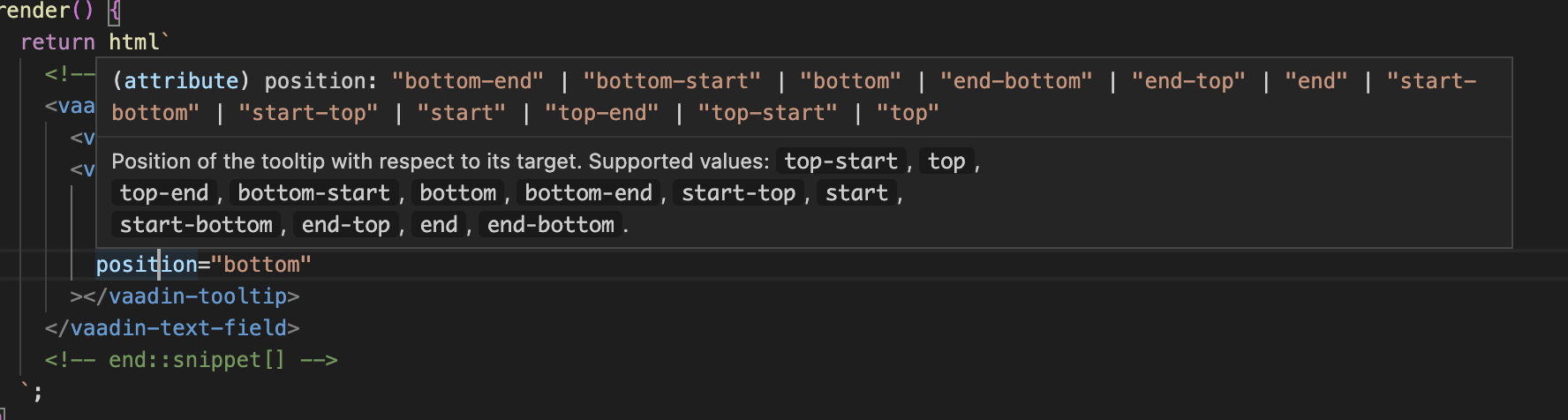 Tooltip: it's unclear what the possible `position` attribute values are · Issue #2098 · vaadin ...