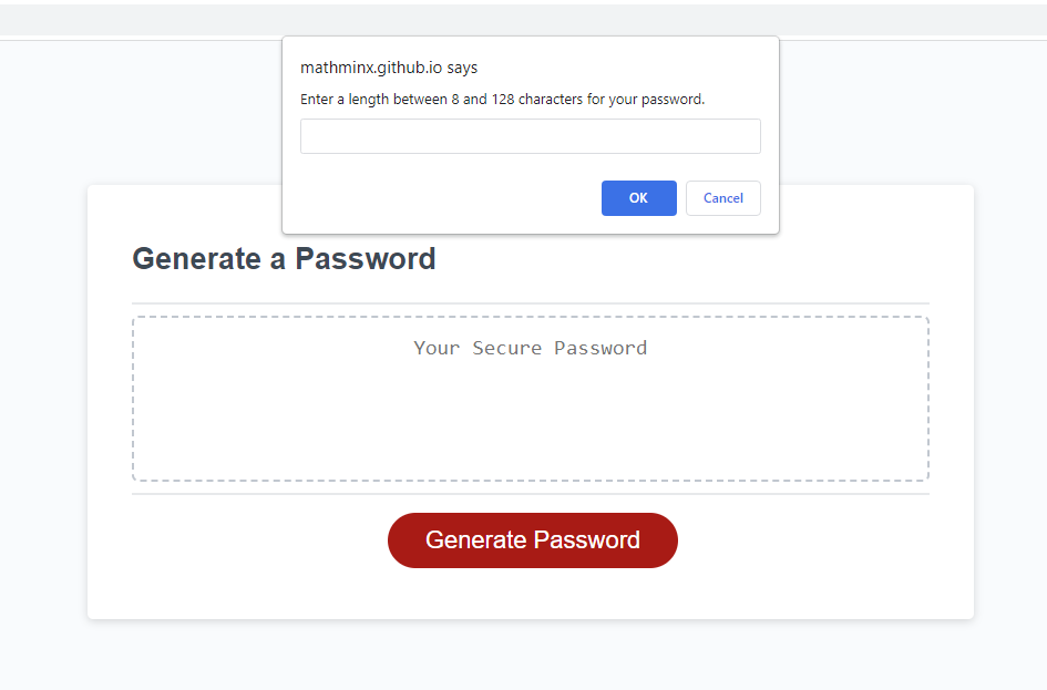 GitHub - mathminx/Password-Generator: Module 3 Challenge - Password ...