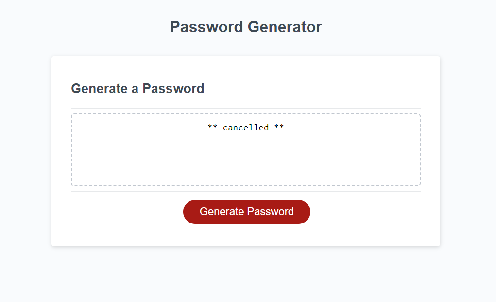 GitHub - mathminx/Password-Generator: Module 3 Challenge - Password ...