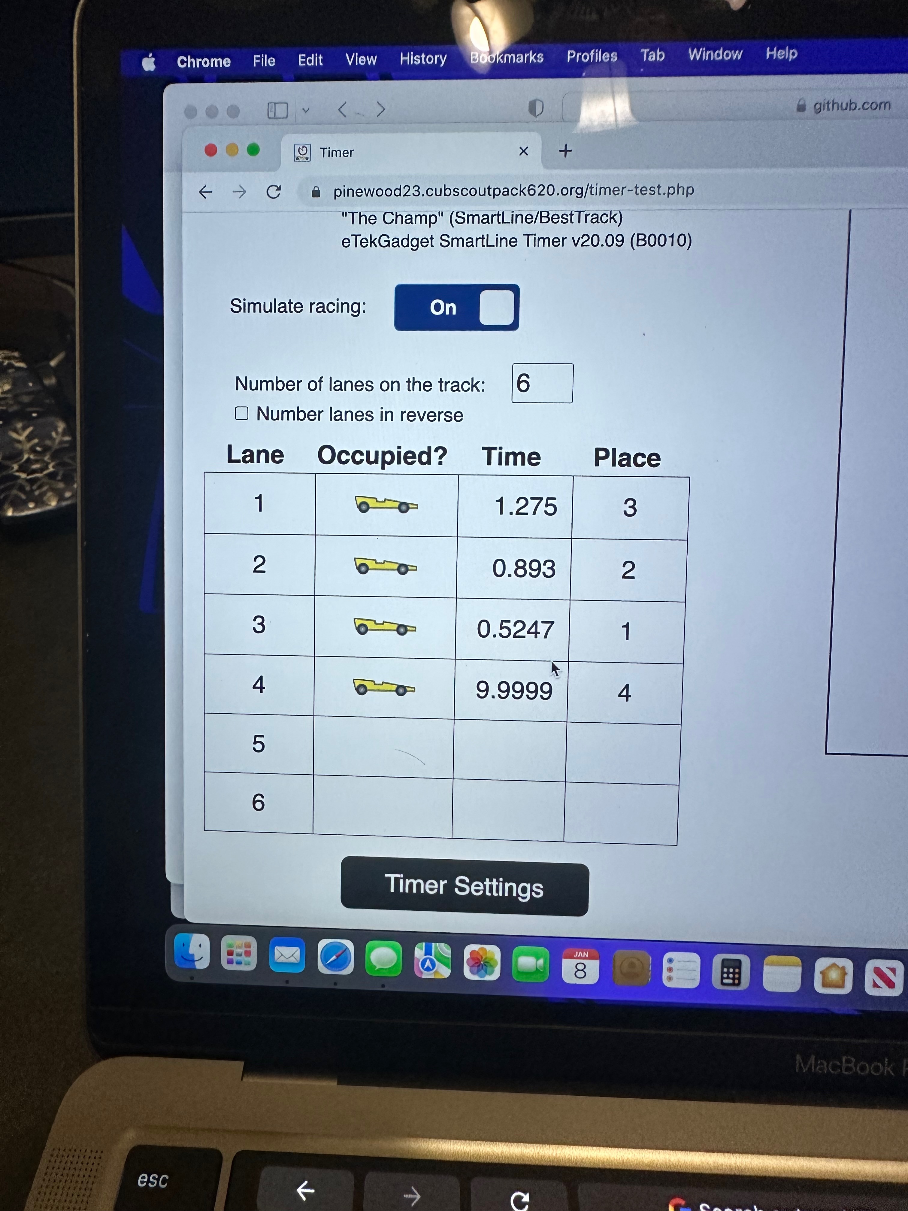 No Times from Connected Champ Timer · Issue #219 · jeffpiazza/derbynet · GitHub