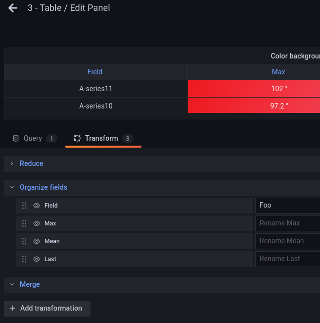 Transformation: rename from "Organize Fields" gets lost when followed by "Merge" · Issue #36396 ...