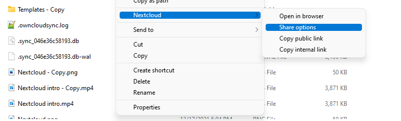 Nextcloud Windows Client 3.4 - Right-click Share Options does not provide public links · Issue ...
