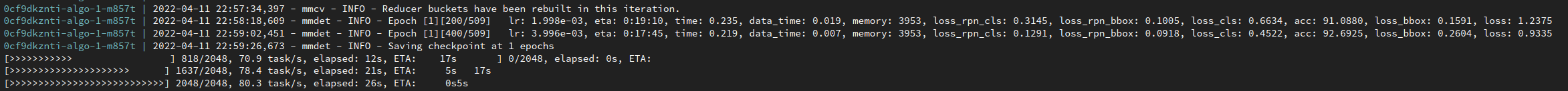 CloudWatch progress monitoring · Issue #7695 · open-mmlab/mmdetection · GitHub