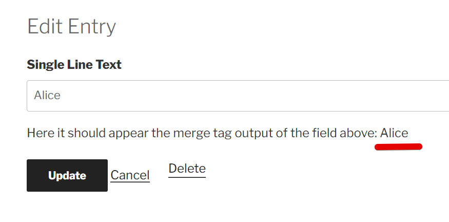 Edit mode of the `[gventry]` shortcode doesn't parse field merge tags · Issue #1756 · GravityKit ...