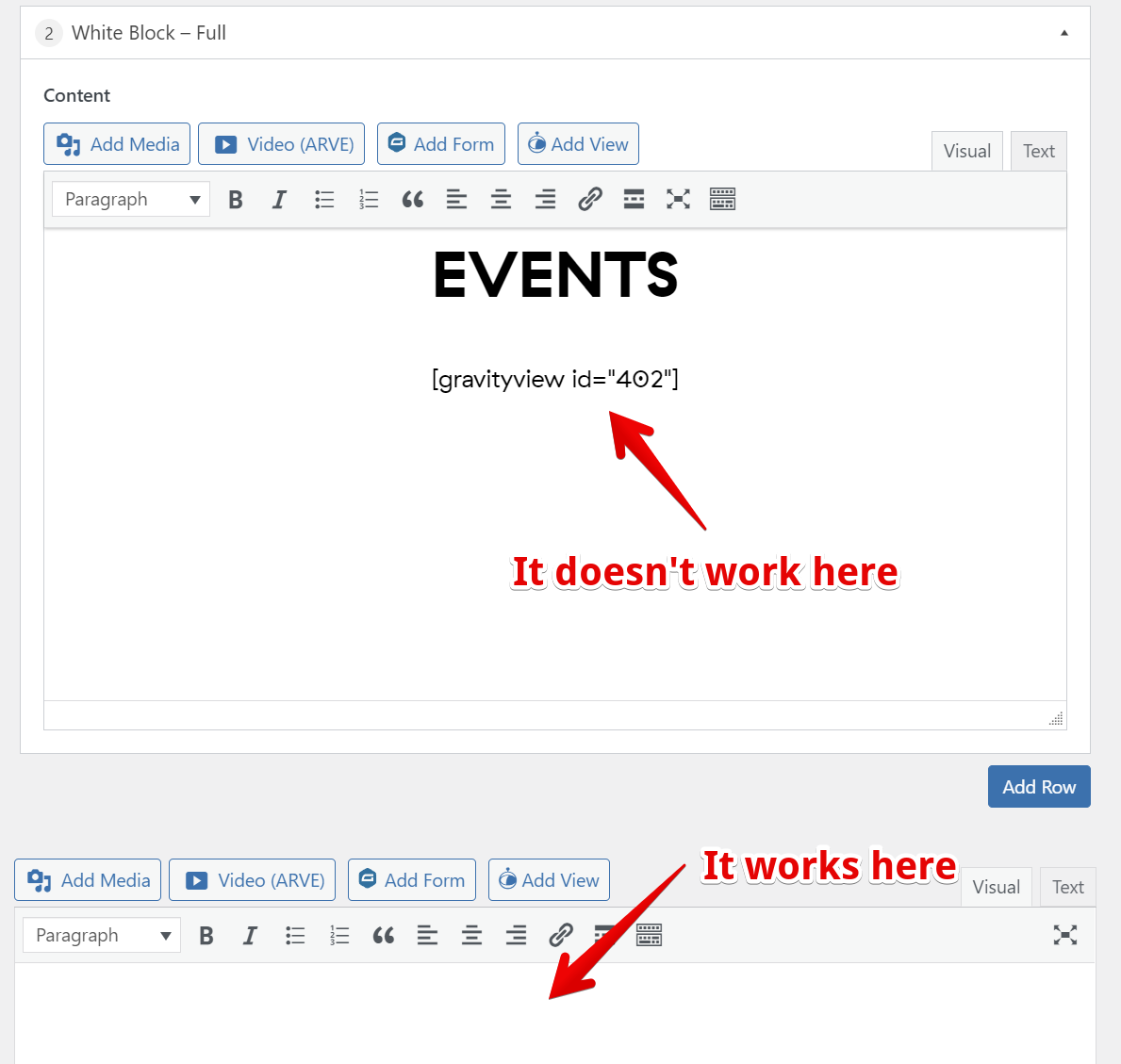 The ` Gravityview ` Shortcode Doesnt Work When Embedded Inside An Acf Wysiwyg Block · Issue