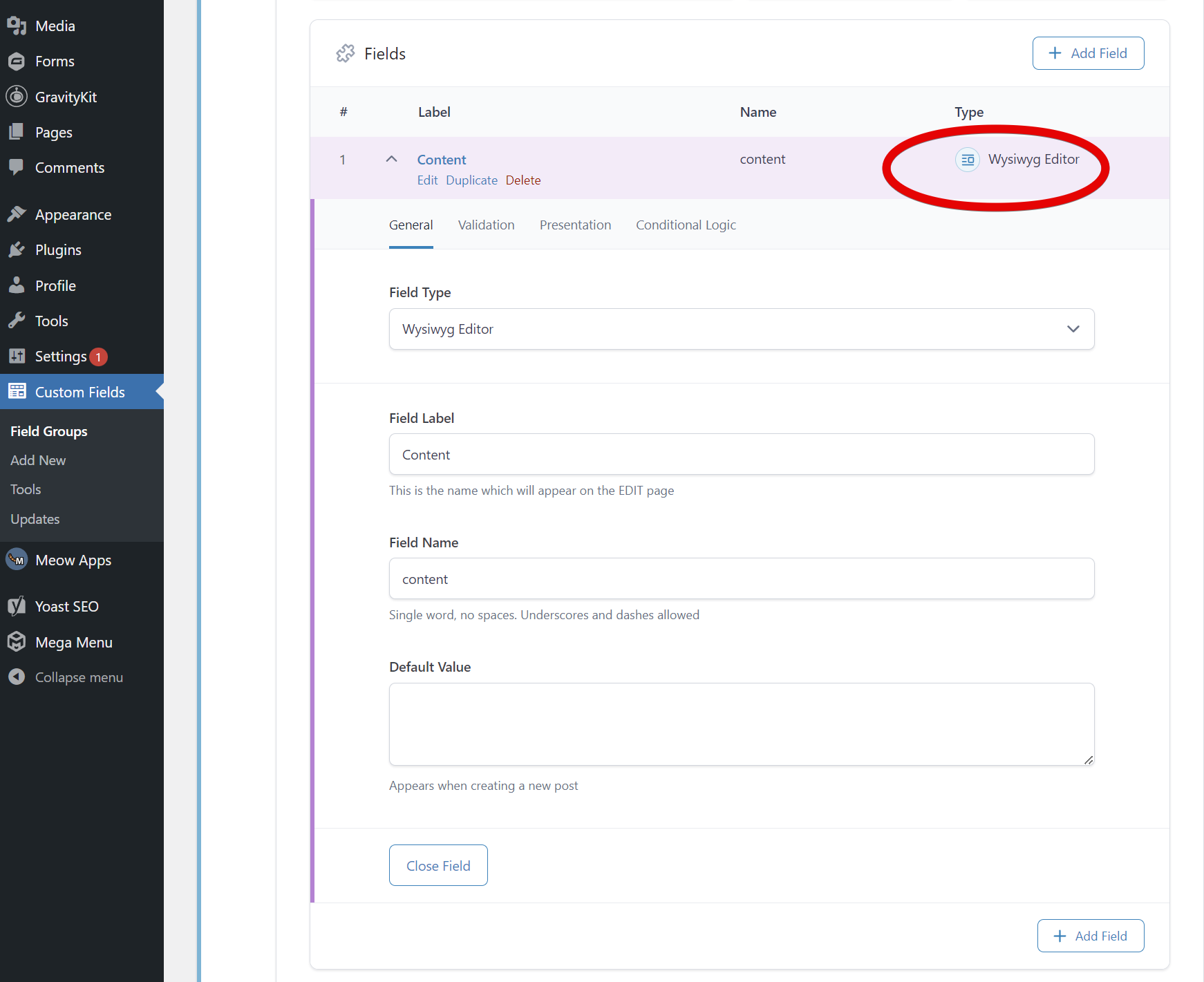 The `[gravityview]` shortcode doesn't work when embedded inside an ACF wysiwyg block · Issue ...