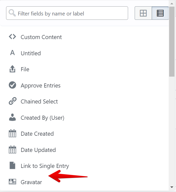 Move the `Link to Edit Entry` and `Delete Entry` up inside the field ...