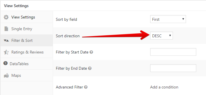 Sort Desc for DataTables is not working · Issue #1271 · GravityKit/GravityView · GitHub