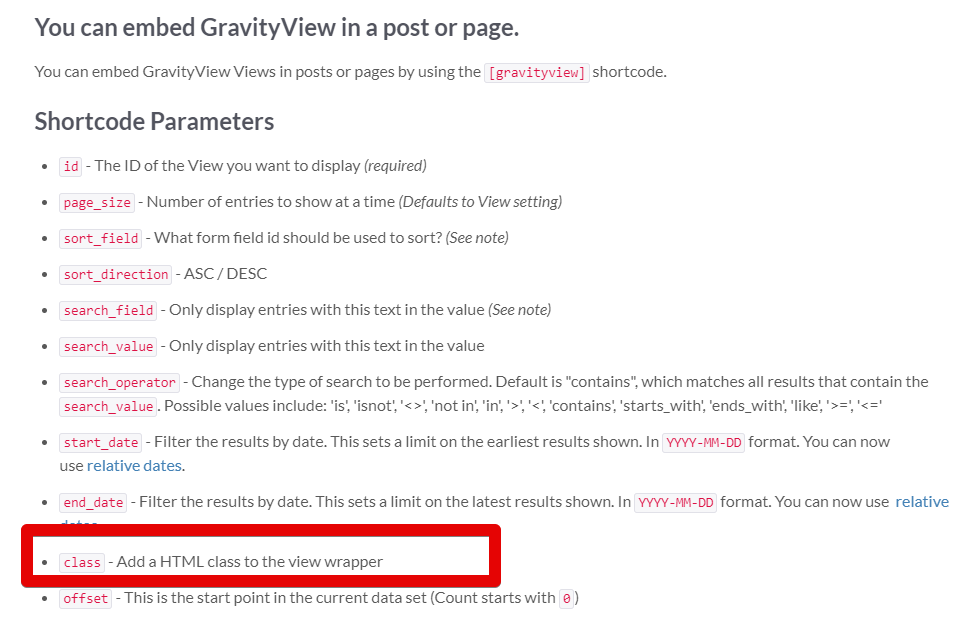 The Gravityview Shortcode Has A Class Parameter Which Doesnt Work · Issue 1472 
