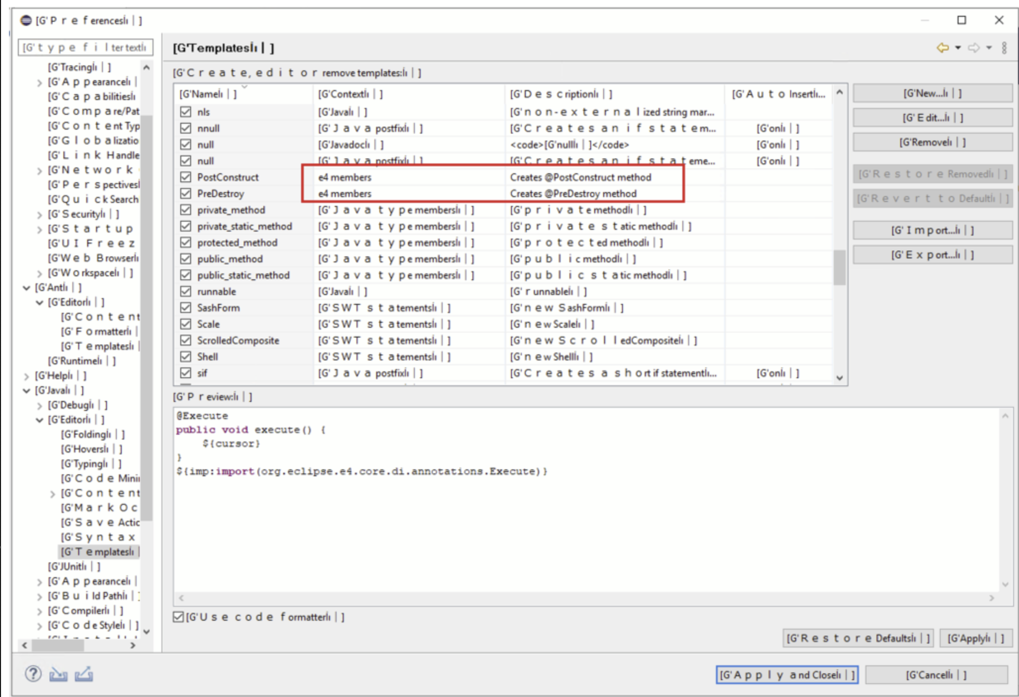 [TVT] Strings in the plugin org.eclipse.e4.tools.jdt.templates need to ...