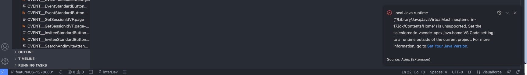 Local Java runtime is unsupported · Issue #4667 · forcedotcom/salesforcedx-vscode · GitHub