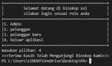 GitHub - KELOMPOK-1-PA-ASD/Bioskop