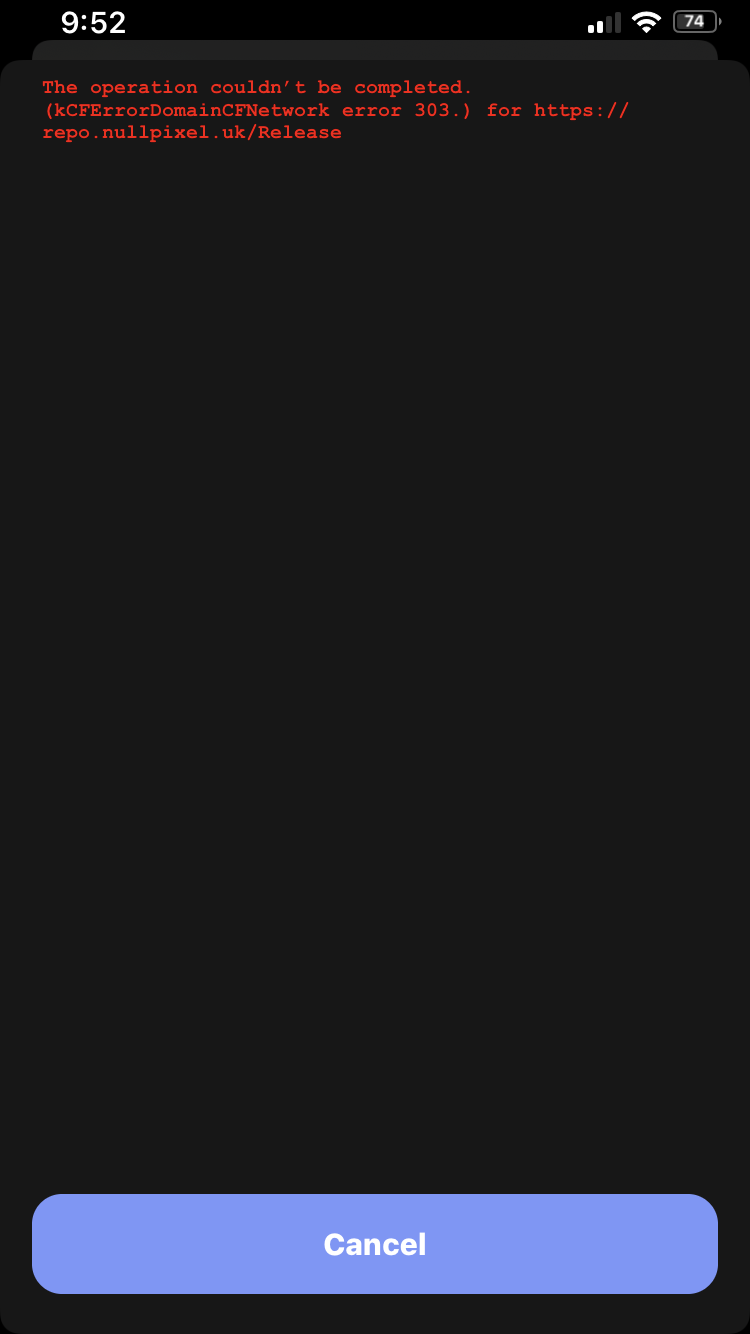 kcferrordomaincfnetwork error 303 · Issue #1162 · zbrateam/Zebra · GitHub