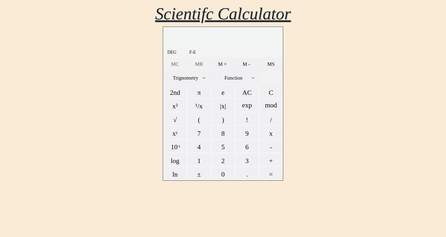 GitHub - Abhishek-Mali-Personal/Scientific-Calculator