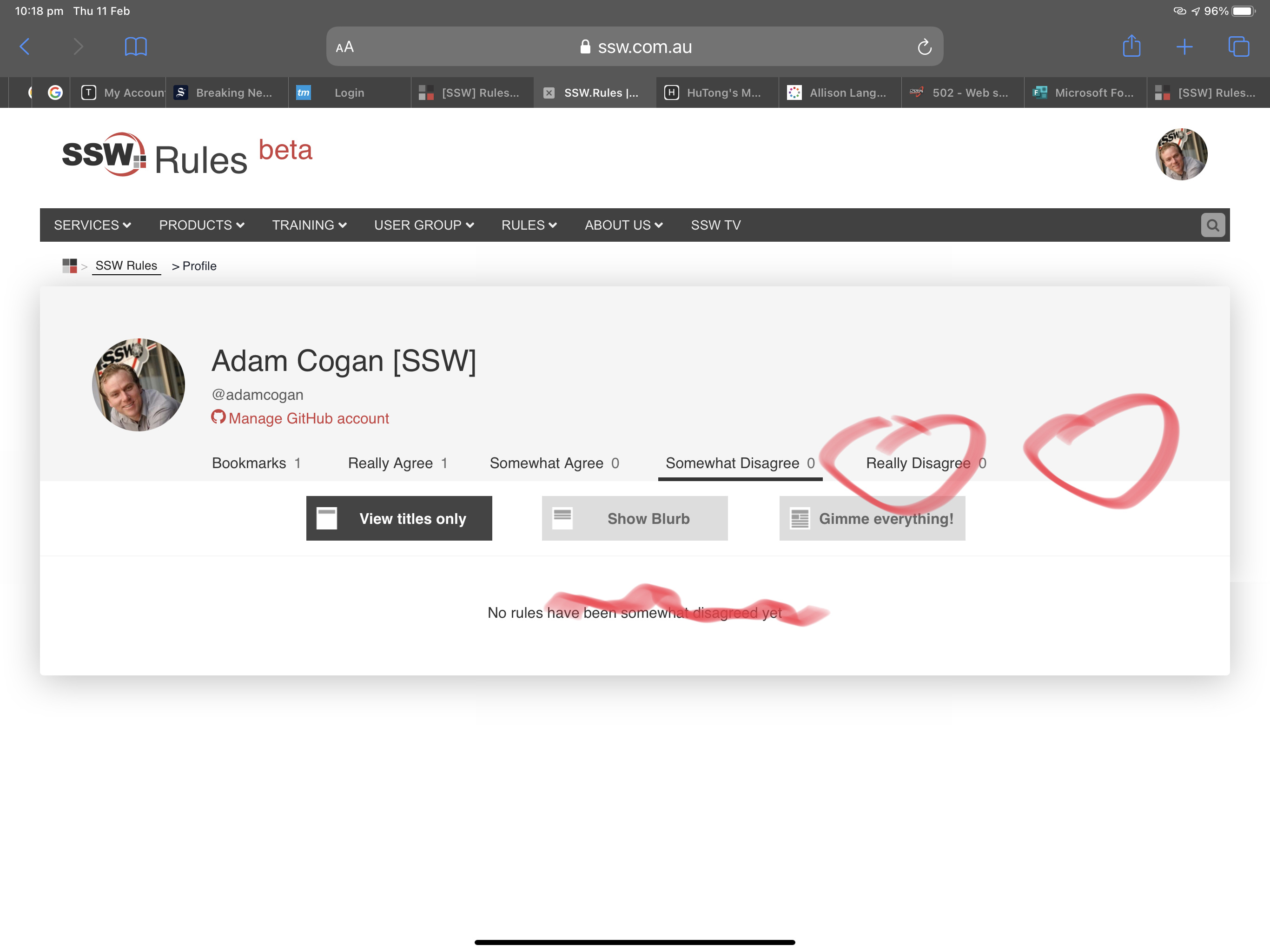 Profile - add icons and comments · Issue #237 · SSWConsulting/SSW.Rules · GitHub
