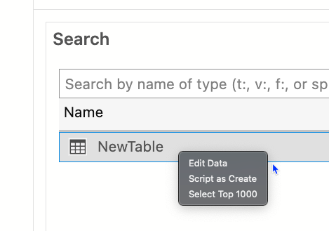 table designer not in dashboard context menu · Issue #21898 · microsoft/azuredatastudio · GitHub