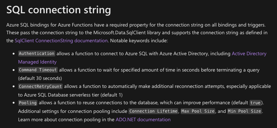 Document Sql Client Configuration · Issue 638 · Azure Azure Functions Sql Extension · Github
