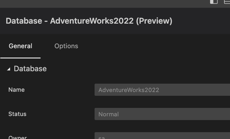 put preview tag on database properties dialog header on the dialog name, not database name ...