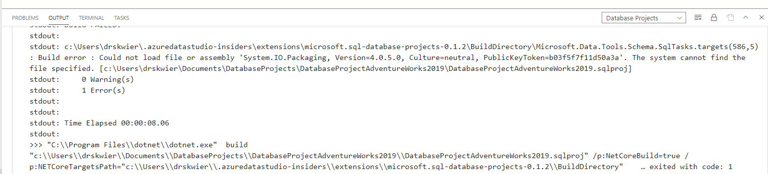 Database projects build failure - dacfx dependency · Issue #12269 · microsoft/azuredatastudio ...