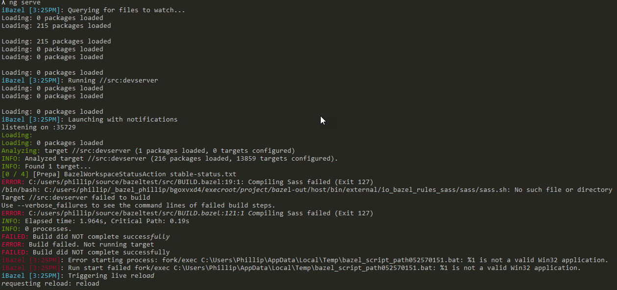 Bazel collection not building: io_bazel_rules_sass/sass/sass.sh: No such file or directory ...